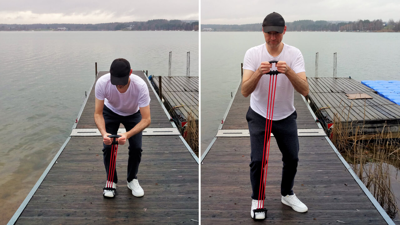 10 kräftigende Expander-Übungen: Rücken & Bizeps (mit Video)